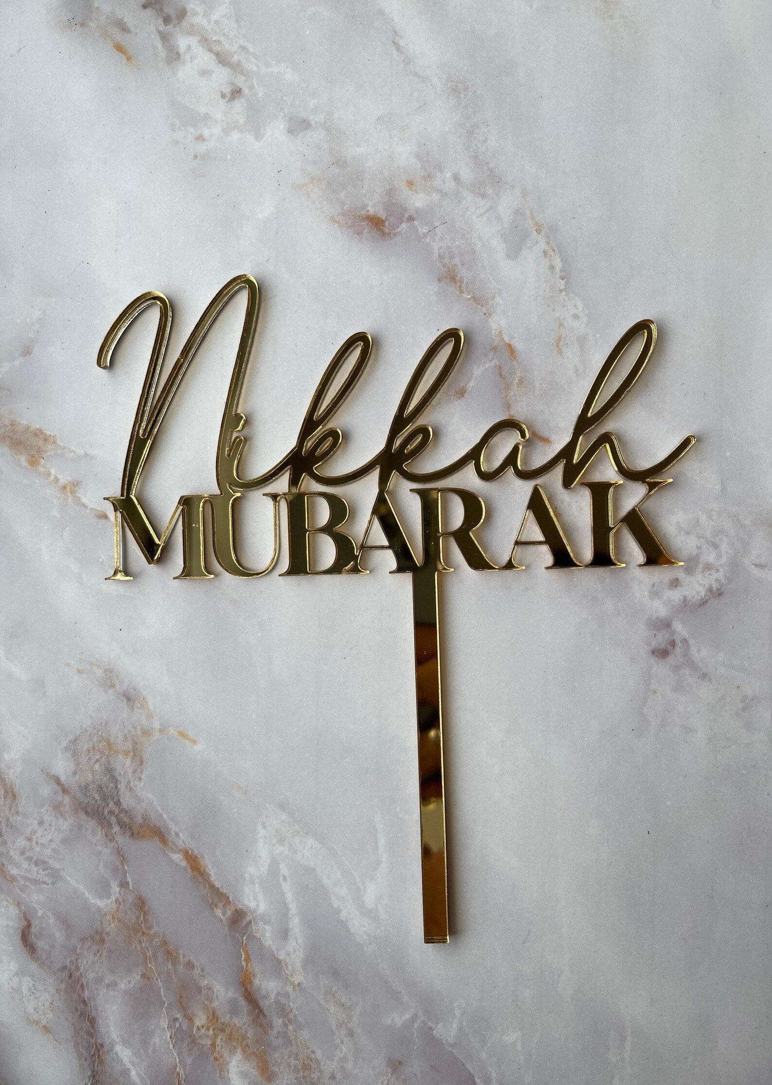 Nikkah Mubarak Acrylic Cake Topper | Cake Charms | Wedding Topper | Mr ...
