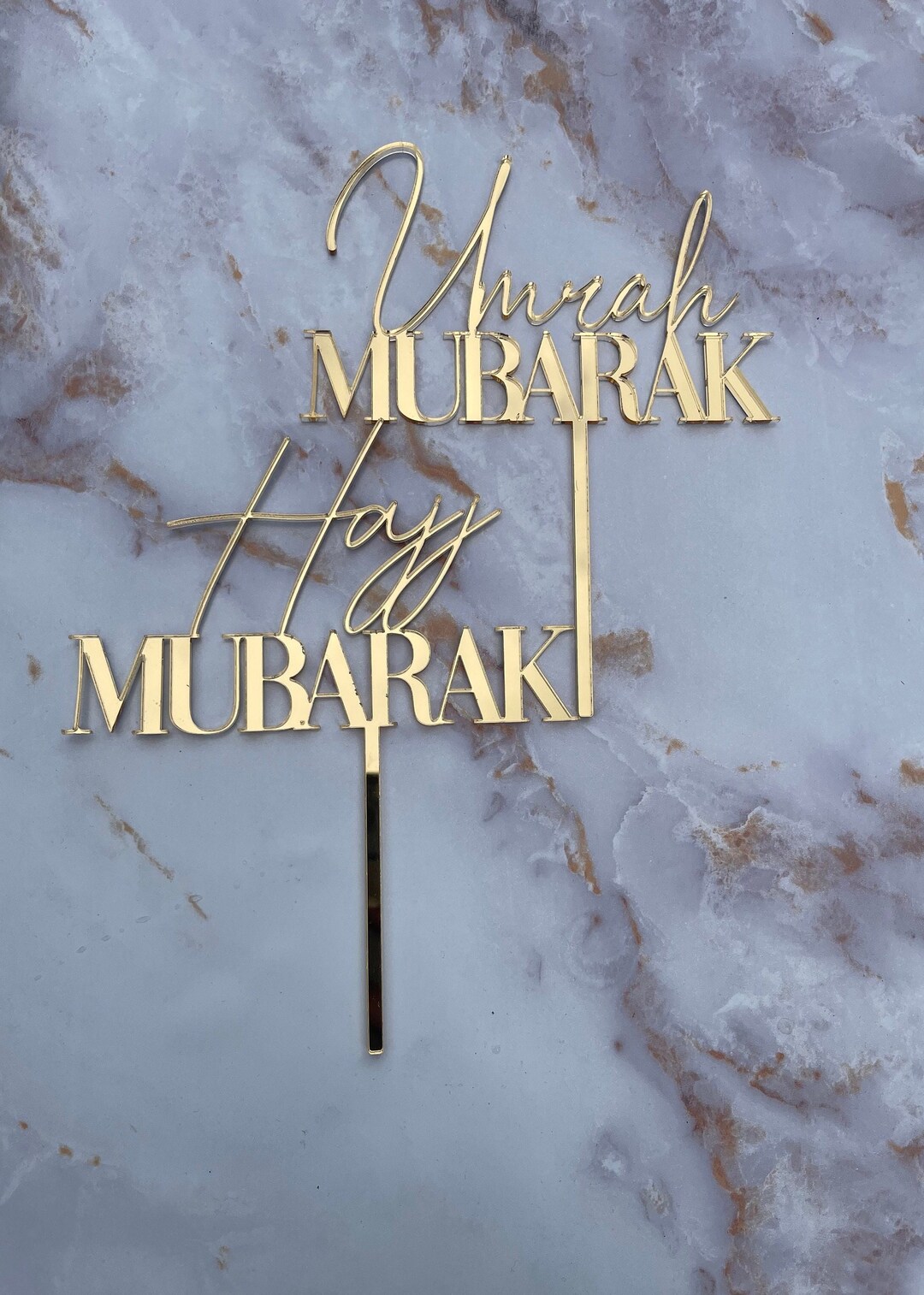 Hajj Mubarak Umrah Mubarak Acrylic Cake Topper Cake Charms Islamic ...