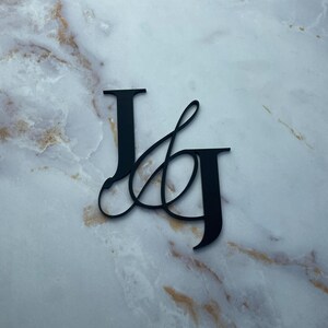 Personalised Calligraphy Acrylic Mirror Initials Letter Set Cake Charm ...