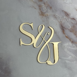 Personalised Calligraphy Acrylic Mirror Initials Letter Set Cake Charm ...