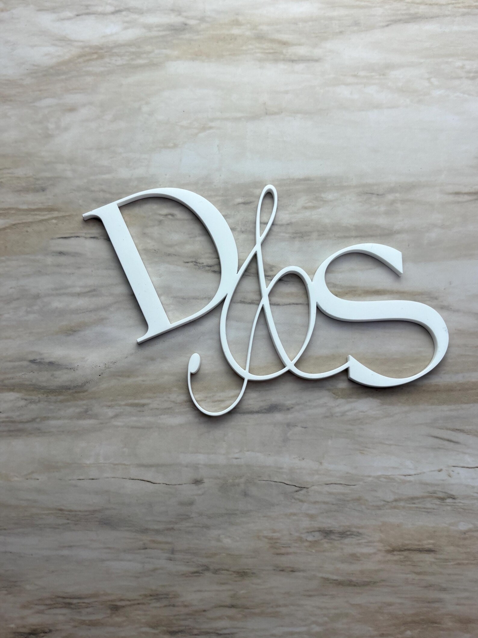Personalised Calligraphy Acrylic Mirror Initials Letter Set Cake Charm ...