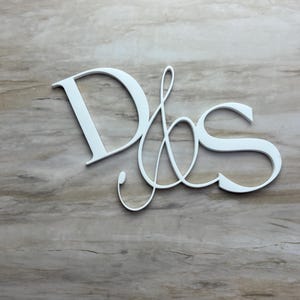 Personalised Calligraphy Acrylic Mirror Initials Letter Set Cake Charm ...