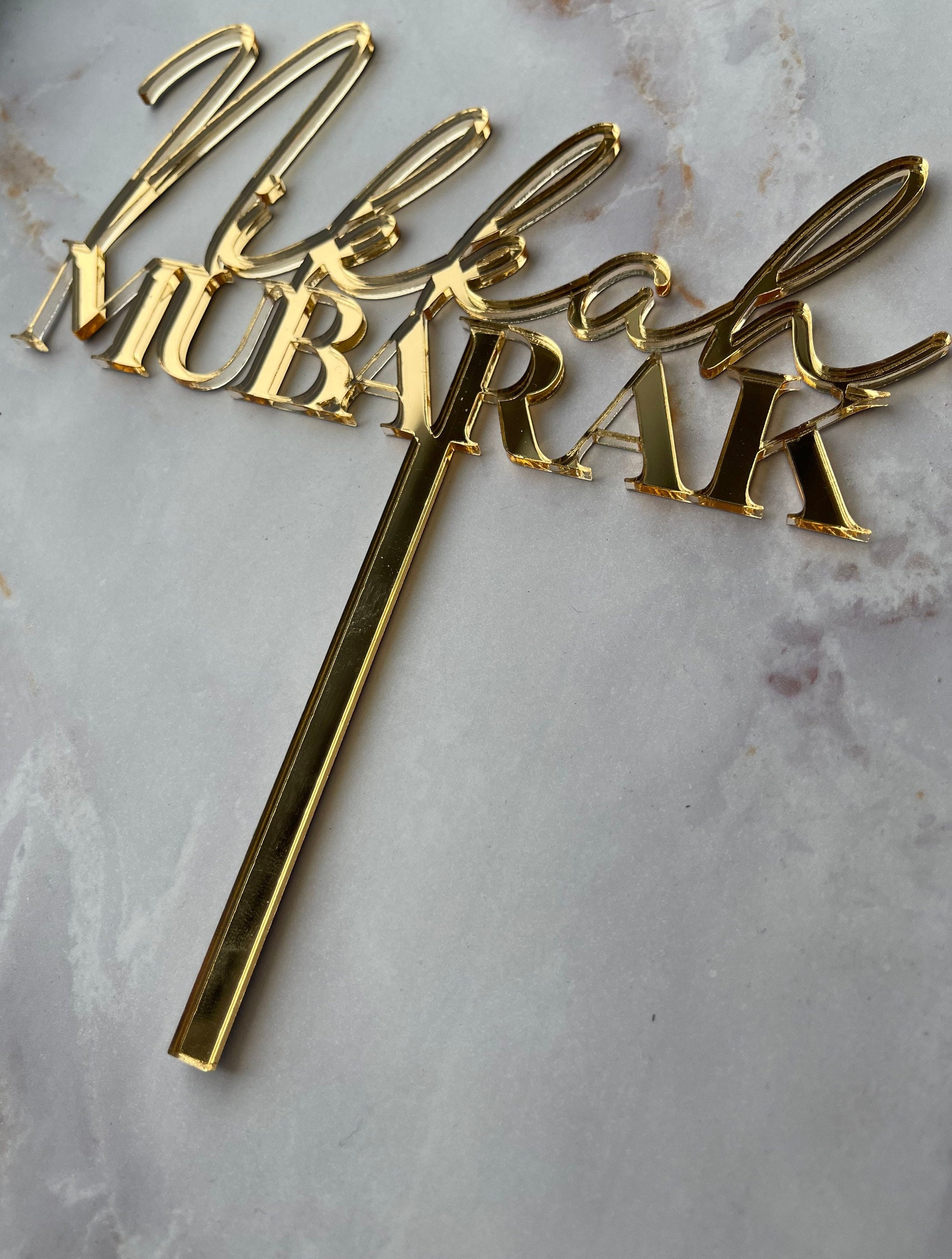 Nikkah Mubarak Acrylic Cake Topper | Cake Charms | Wedding Topper | Mr ...