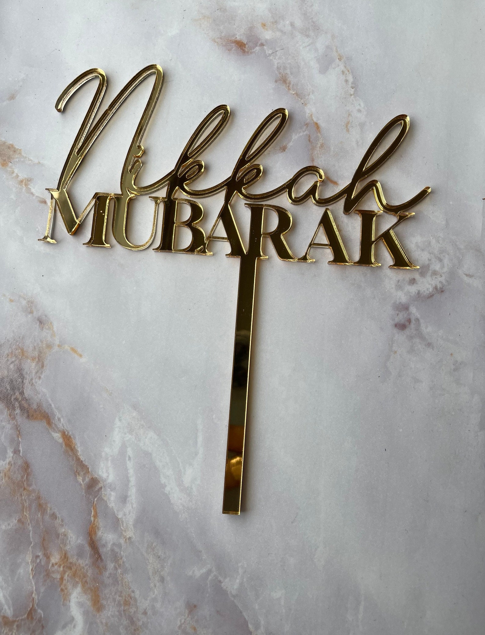 Nikkah Mubarak Acrylic Cake Topper | Cake Charms | Wedding Topper | Mr ...