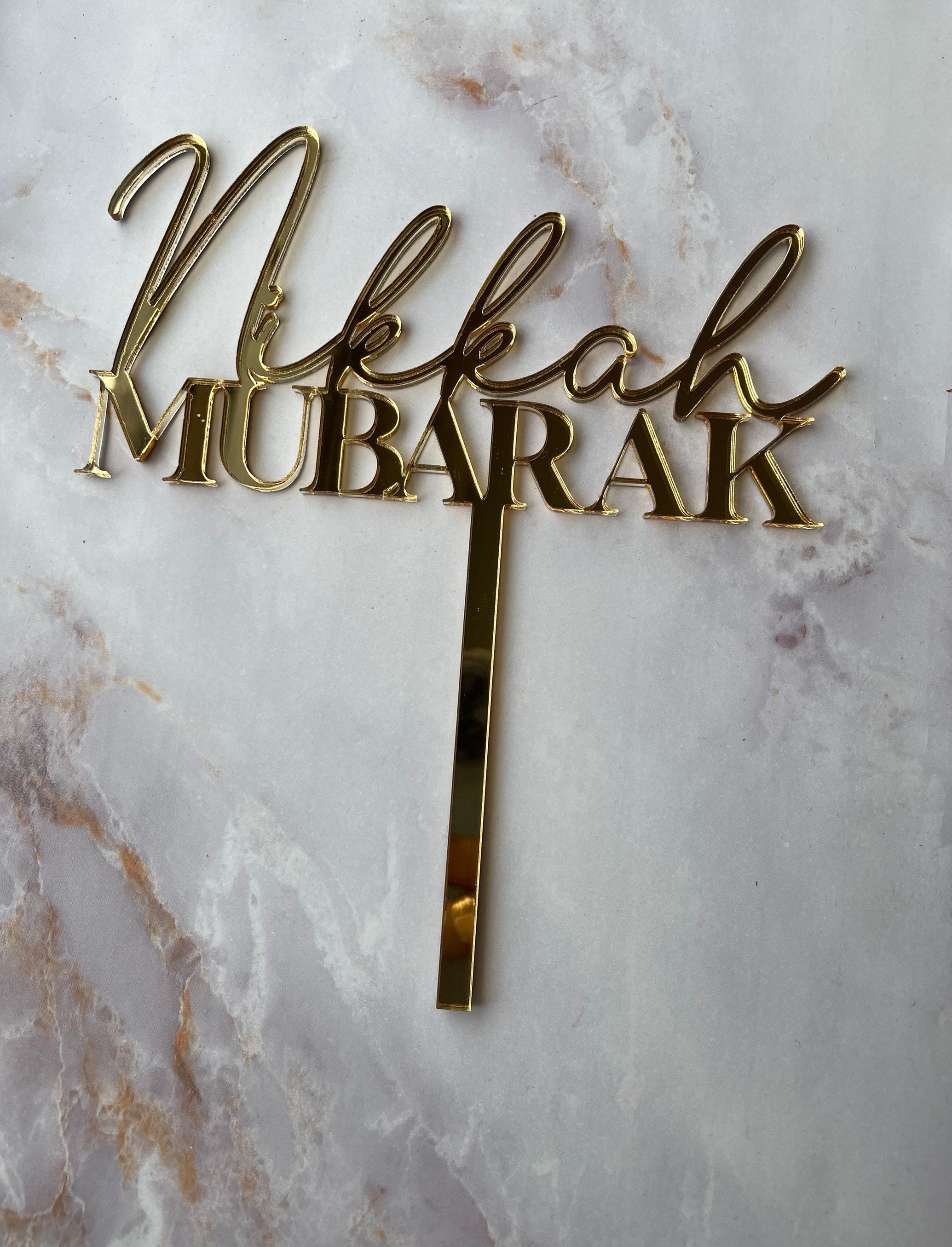 Nikkah Mubarak Acrylic Cake Topper | Cake Charms | Wedding Topper | Mr ...