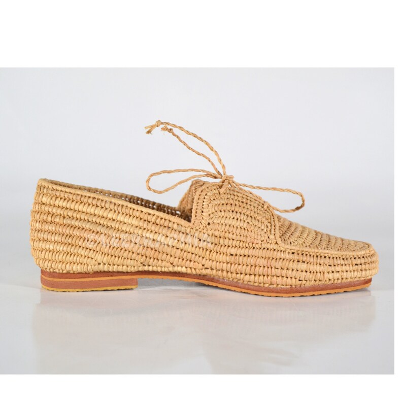 Raffia Shoes for Men, Handmade Raffia Loafers, Handwoven Espadrille ...