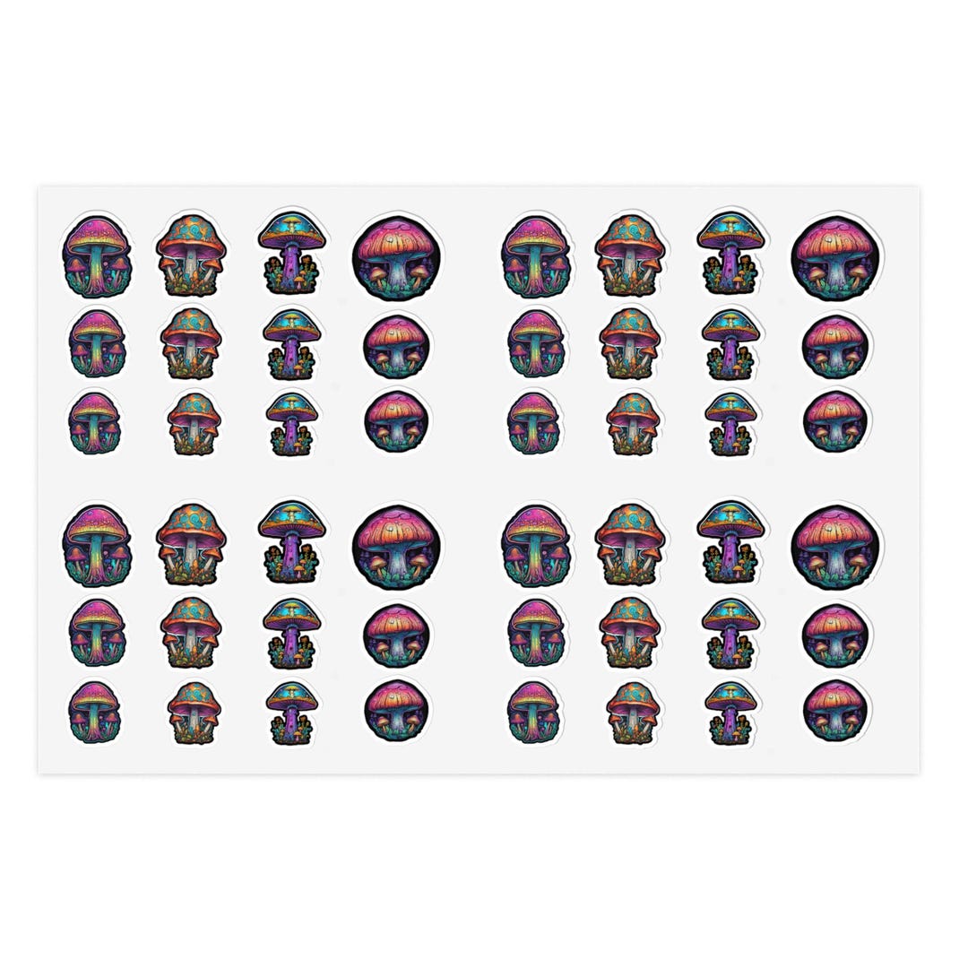 Psychedelic Mushroom Sticker Sheet | Sticker Sheets - Etsy