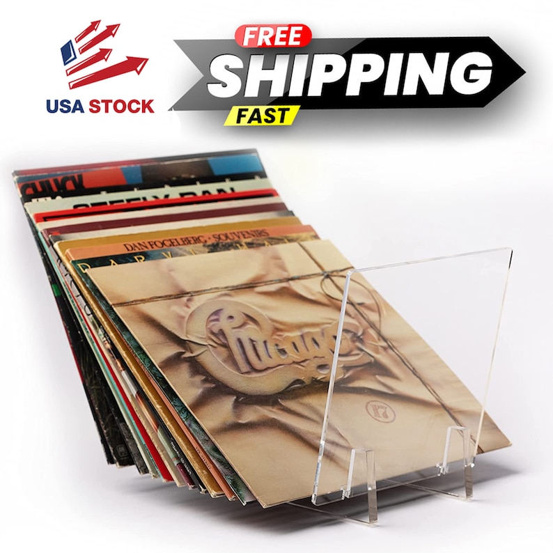 100% Acrylic Vinyl Storage Rack - Transparent Vinyl Stand - Modern ...