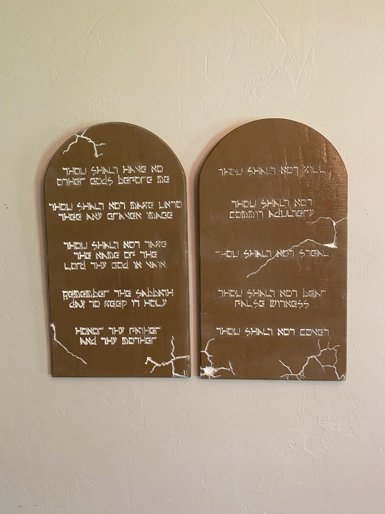 Ten Commandments Tablets Wall Hanging | Etsy