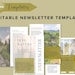 Newsletter Template | Canva Template | Editable Newsletter | Nature ...