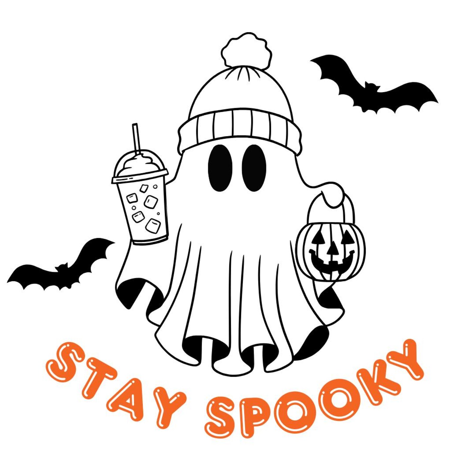Freshly Booed PNG | Cute Halloween Ghost PNG | Stay Spooky PNG | Fall ...