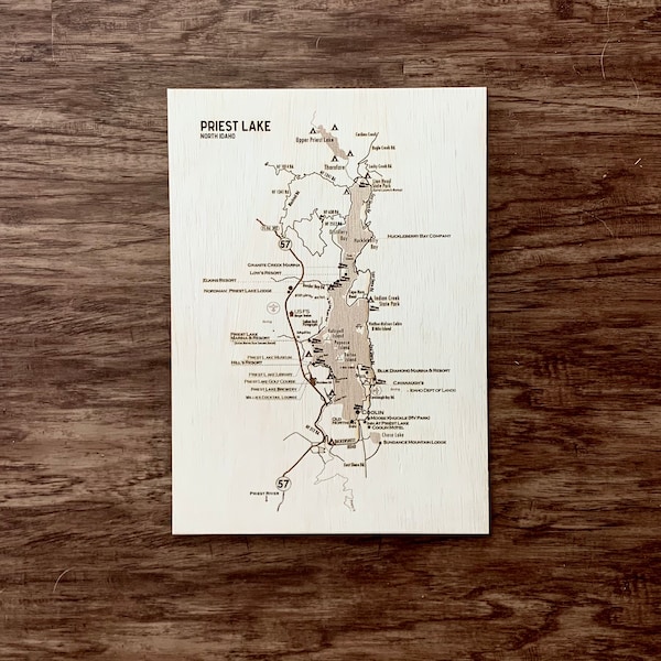 Wood Lake Map - Etsy