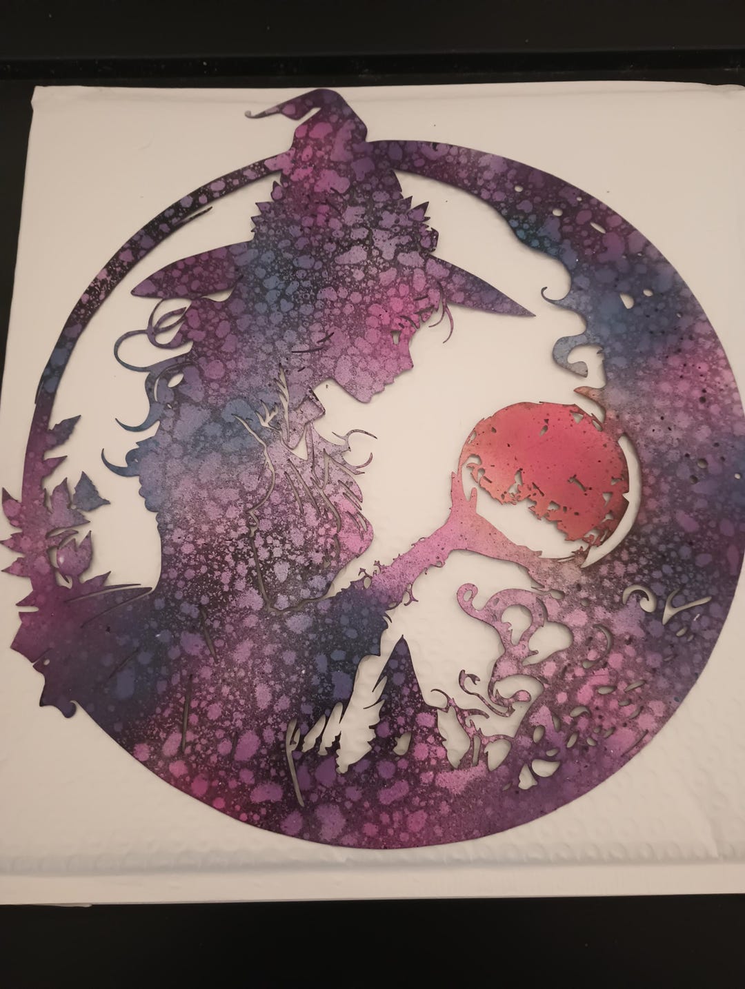 Metal Wall Decor Witch With Orb - Etsy