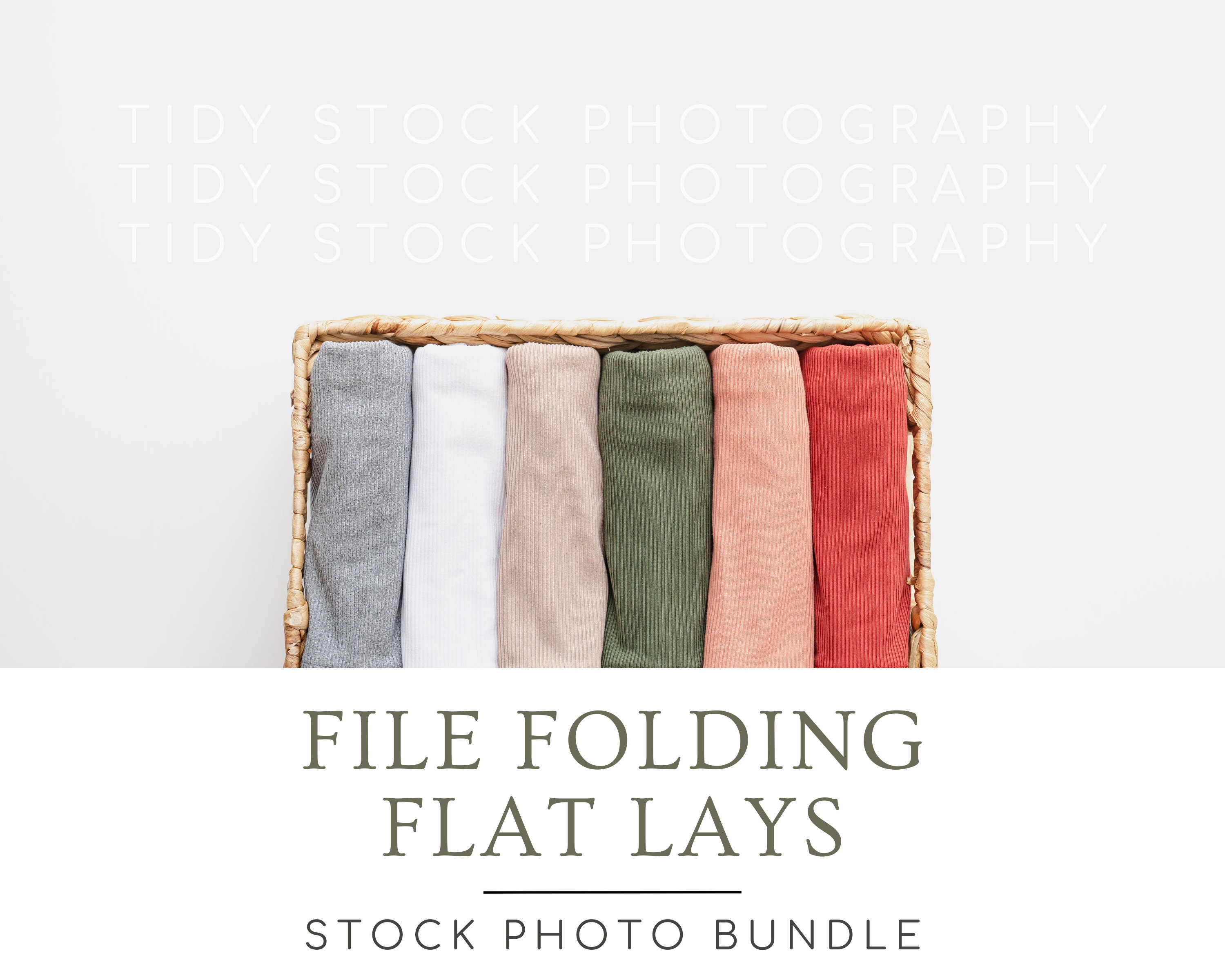 File Folding Stock Photo Bundle - Minimalist Organizing Flat Lay ...
