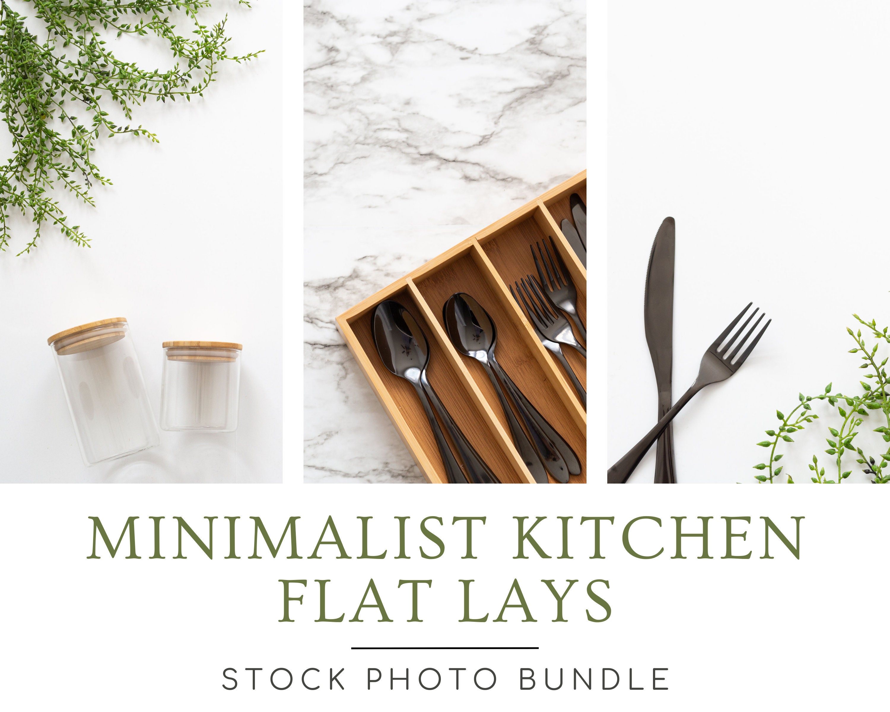 Minimalist Kitchen Flat Lays - Home Organizing Stock Photo Bundle - Etsy