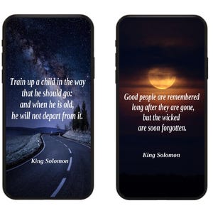 Bible King Solomon Verse Wallpaper Background, 10 Pack, Phone Wallpaper ...