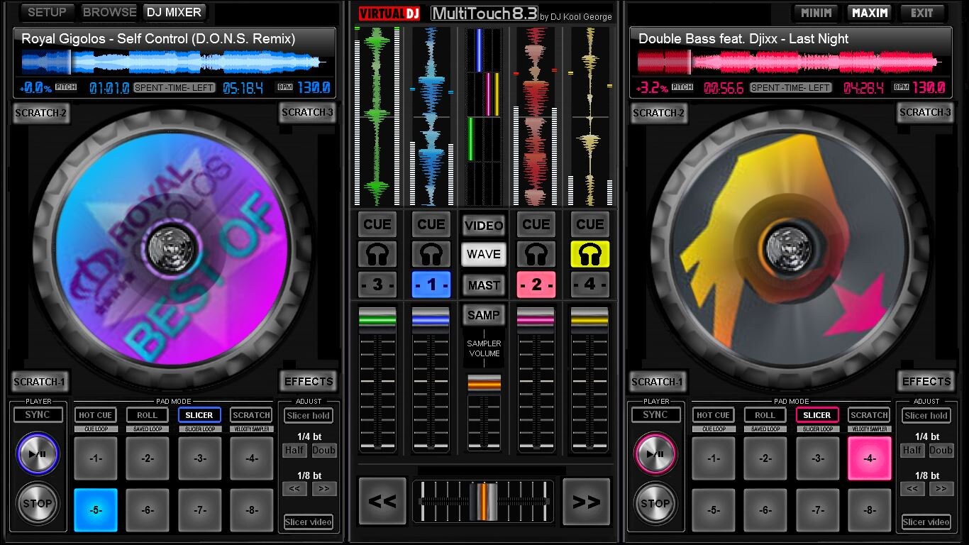 Virtual DJ Mixing Interface for Touch Screen - VDJ Multi-touch 8.3 ...