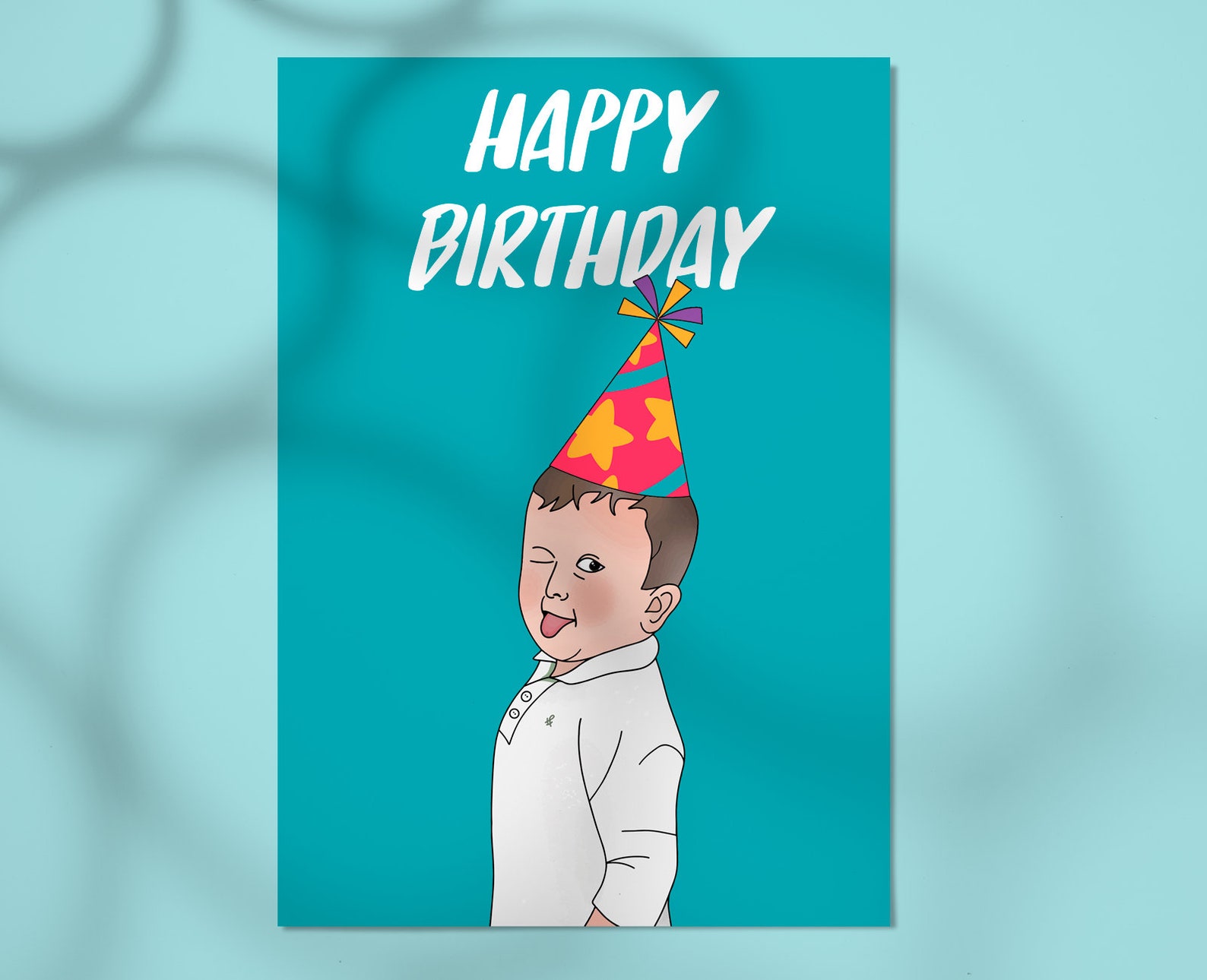 Hasbulla Magomedov Wink Happy Birthday Card Hasbullah Wink Card ...