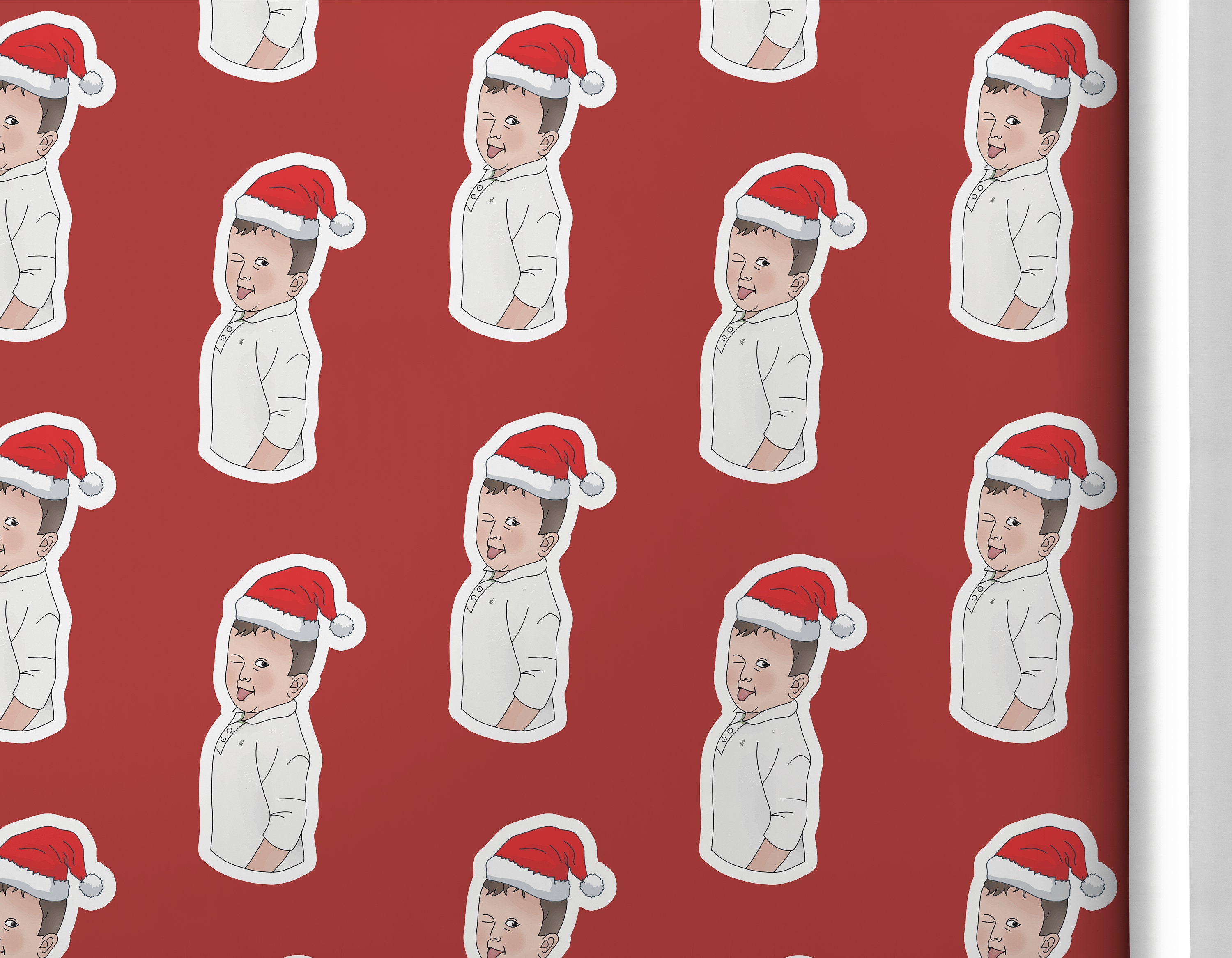 Hasbulla Christmas Wrapping Paper Hasbullah Magomedov Gift Wrap Mini ...