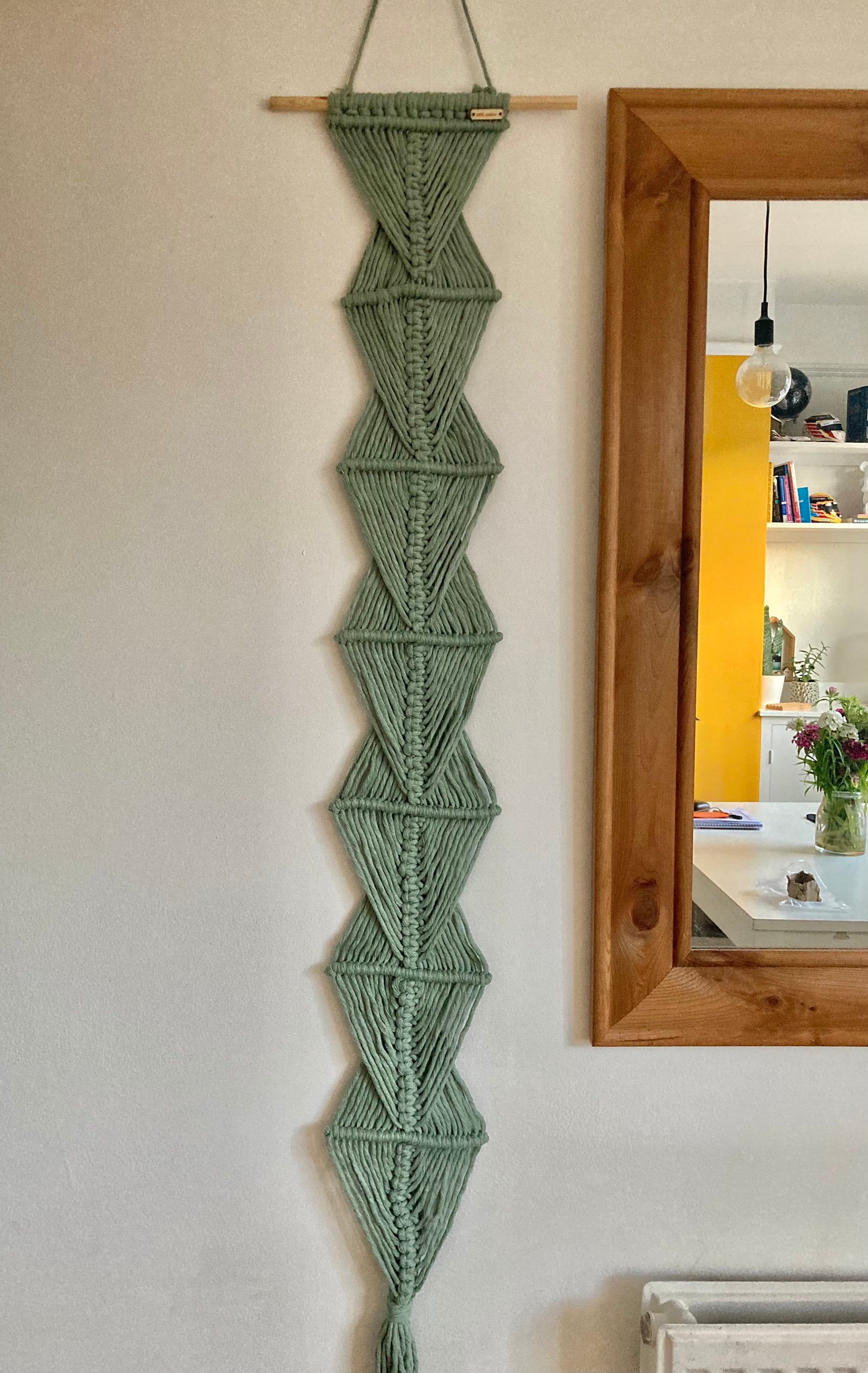 Diamond Geometric Macrame Wall Hanging Gift for Her Home | Etsy UK