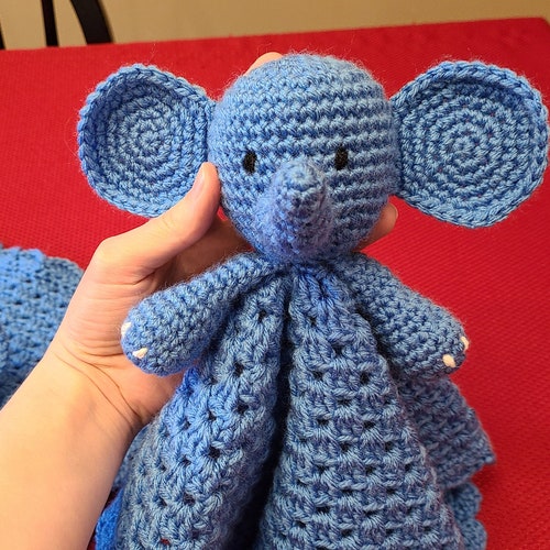 Kittens and Crochet Elephant Baby Security Blanket Pattern | Etsy