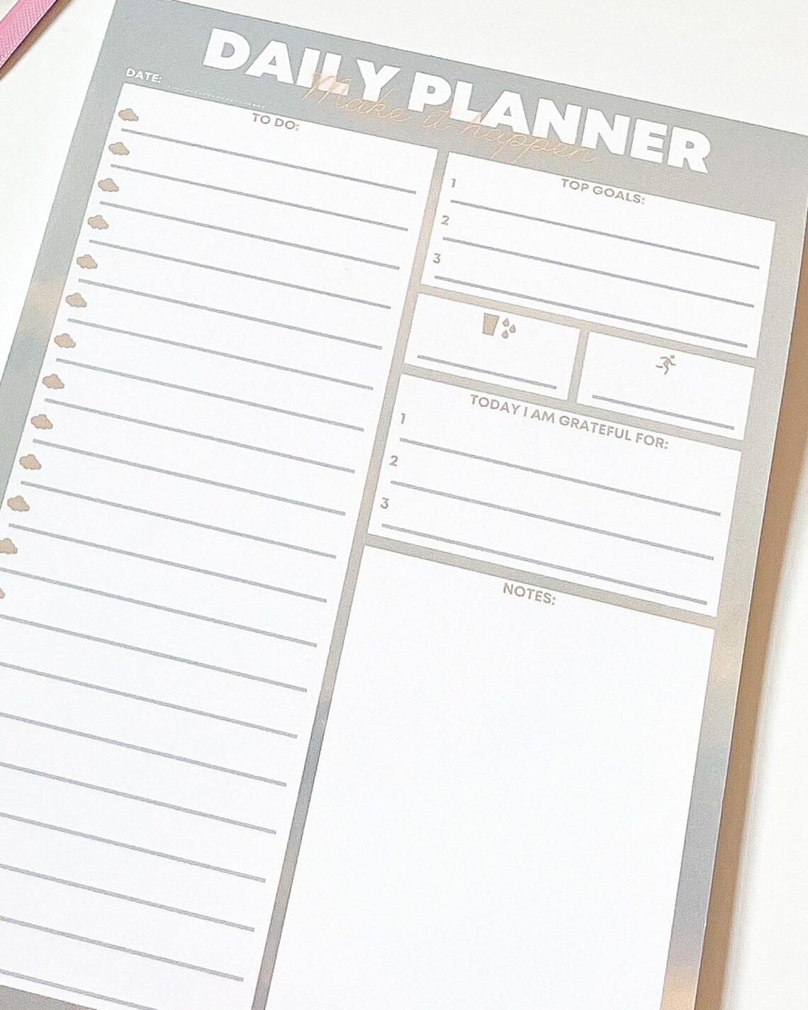 A5 Notepad To Do List Goal Setting Notepad Daily Notepad Etsy