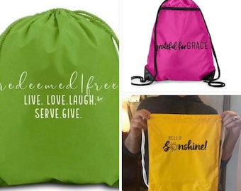 Drawstring Tote Bag | Etsy