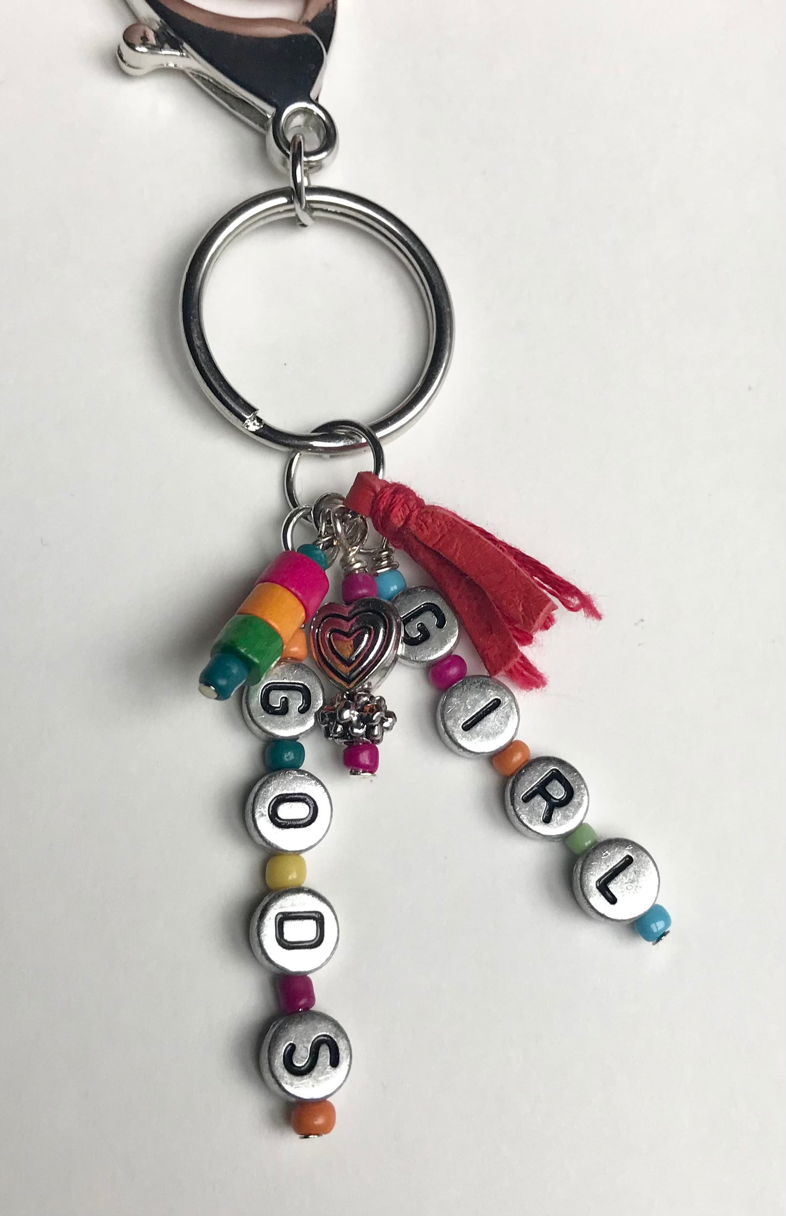 Beaded Backpack Charm, Stocking Stuffer, Handmade Beaded Keychain, God ...