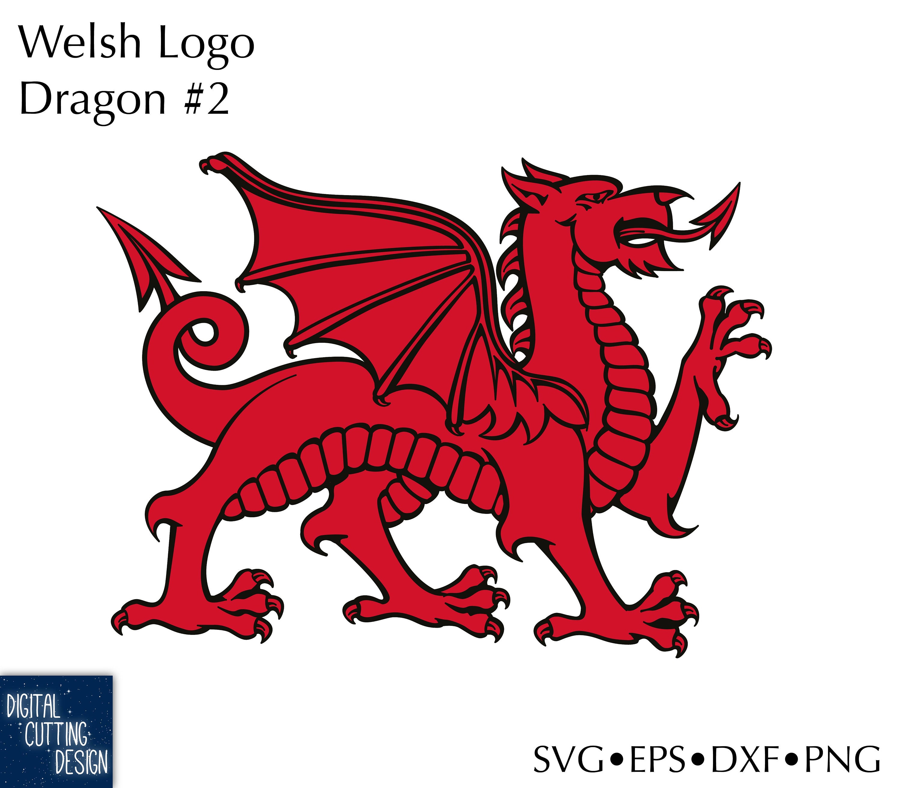 Welsh Dragon 2 Wales National Symbol Vector Resizable - Etsy UK