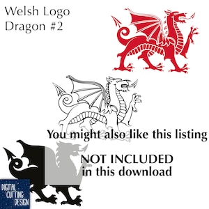 Welsh Dragon 1 Wales National Symbol Vector Resizable Cutting Files SVG ...