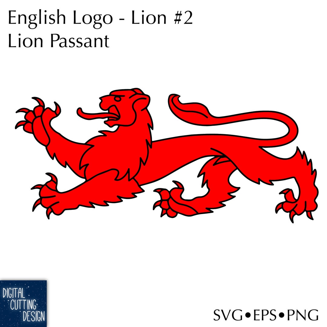 Lion #2 - England National Symbol - Lion Passant - Vector Resizable ...