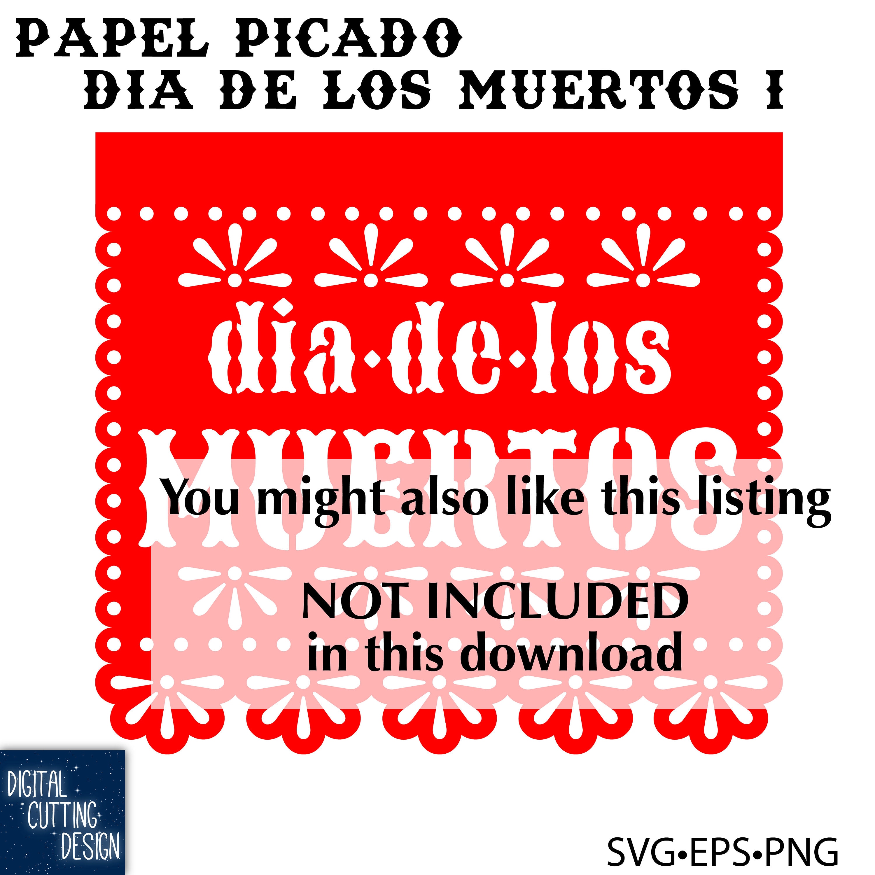 Papel Picado Día De Los Muertos Day of the Dead Skeletal - Etsy