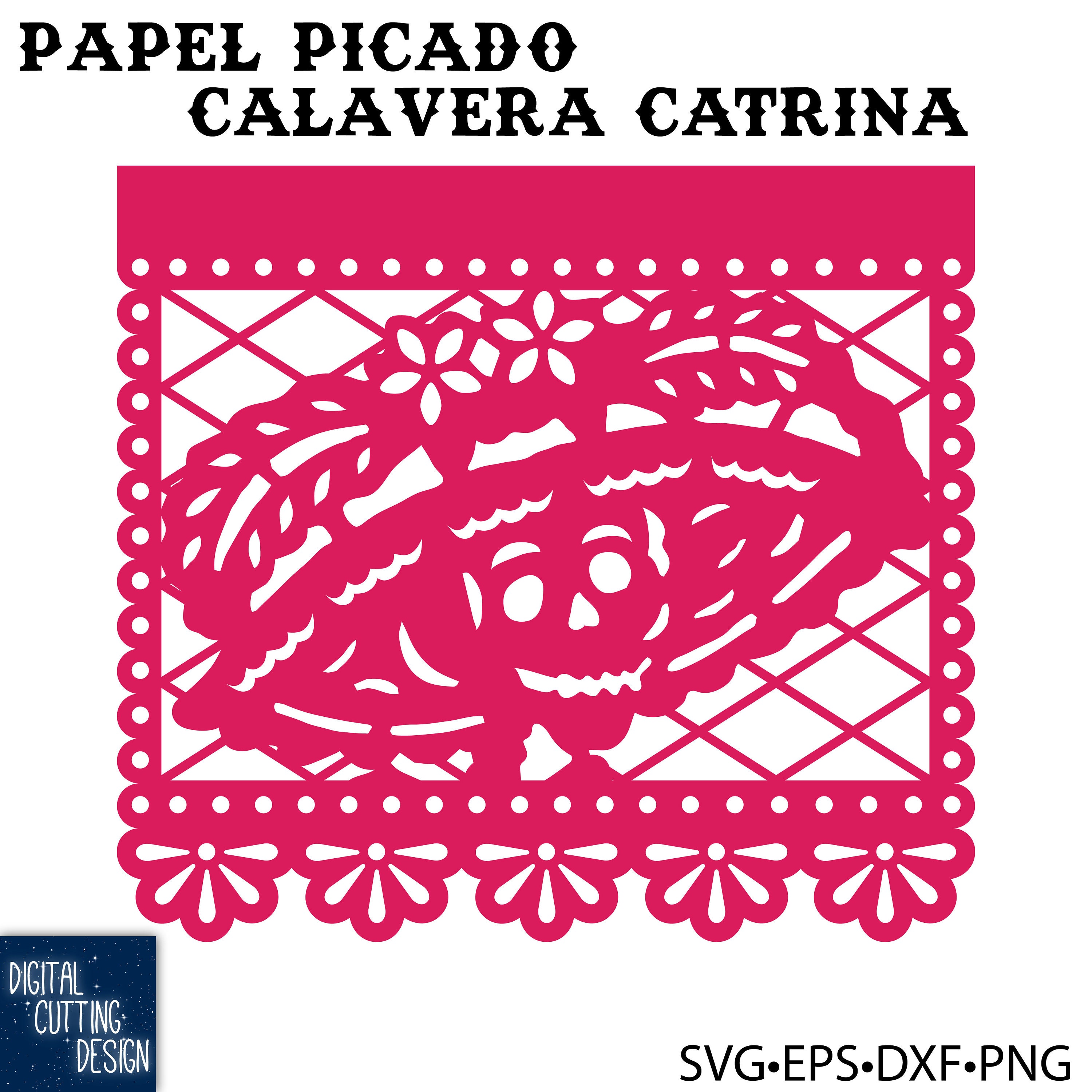 Papel Picado D a De Los Muertos D a De Muertos Calavera Catrina Fiesta
