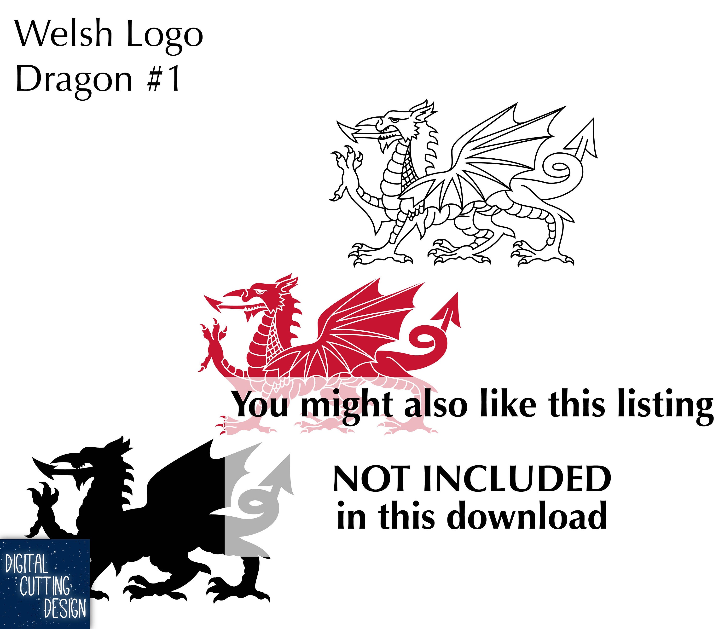 Welsh Dragon 2 Wales National Symbol Vector Resizable - Etsy UK