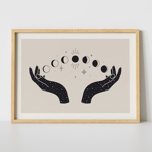 Moon Hands | Art Print - Etsy