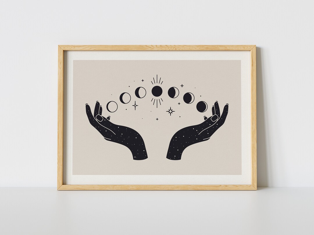 Moon Hands | Art Print - Etsy