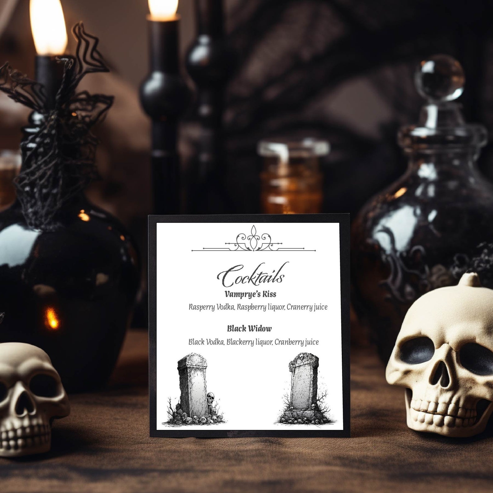 Ornate Halloween Tombstone Clipart, Gothic Headstone, Spooky Graveyard ...