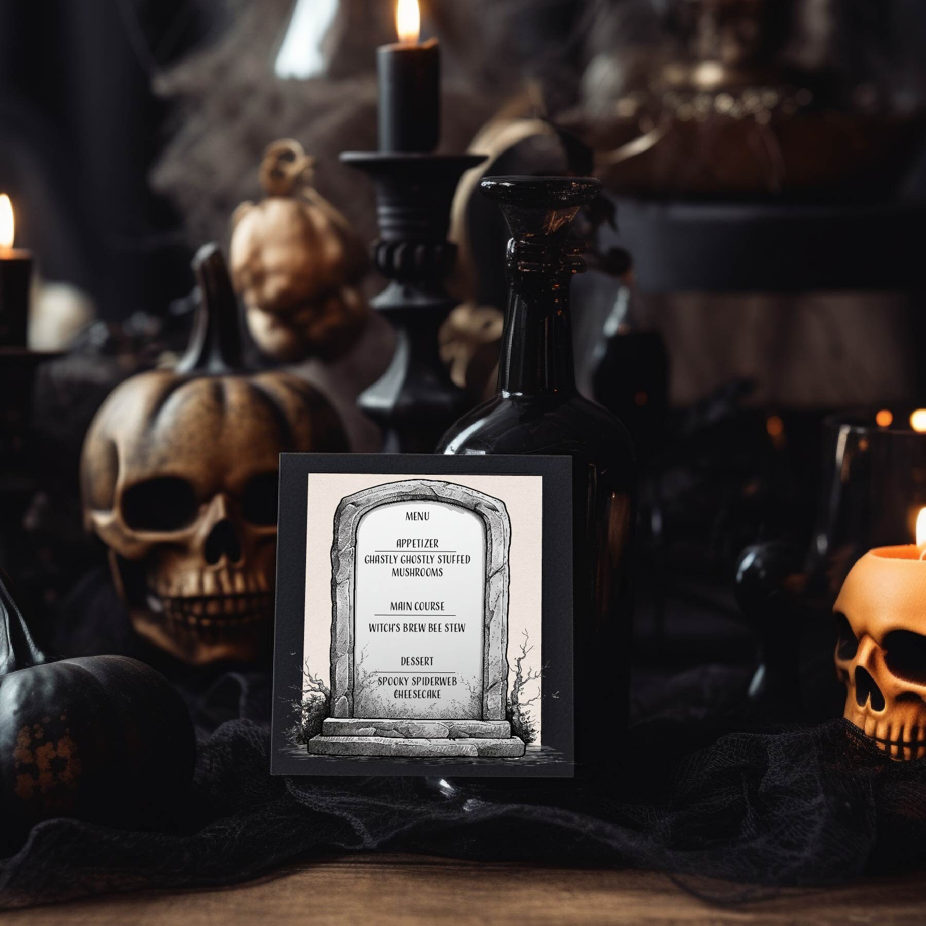 Simple Halloween Tombstone Clipart, Gothic Headstone, Spooky Graveyard ...