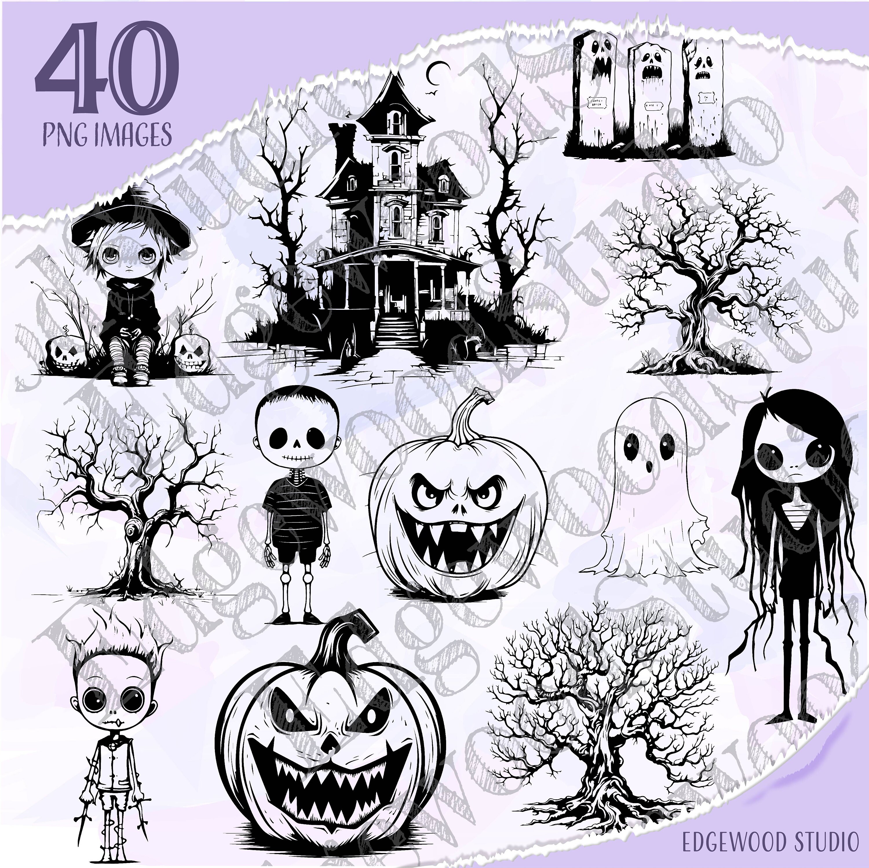 Halloween Clipart, Pumpkin, Ghoul, Ghosts, Skeleton, Witch, Haunted ...