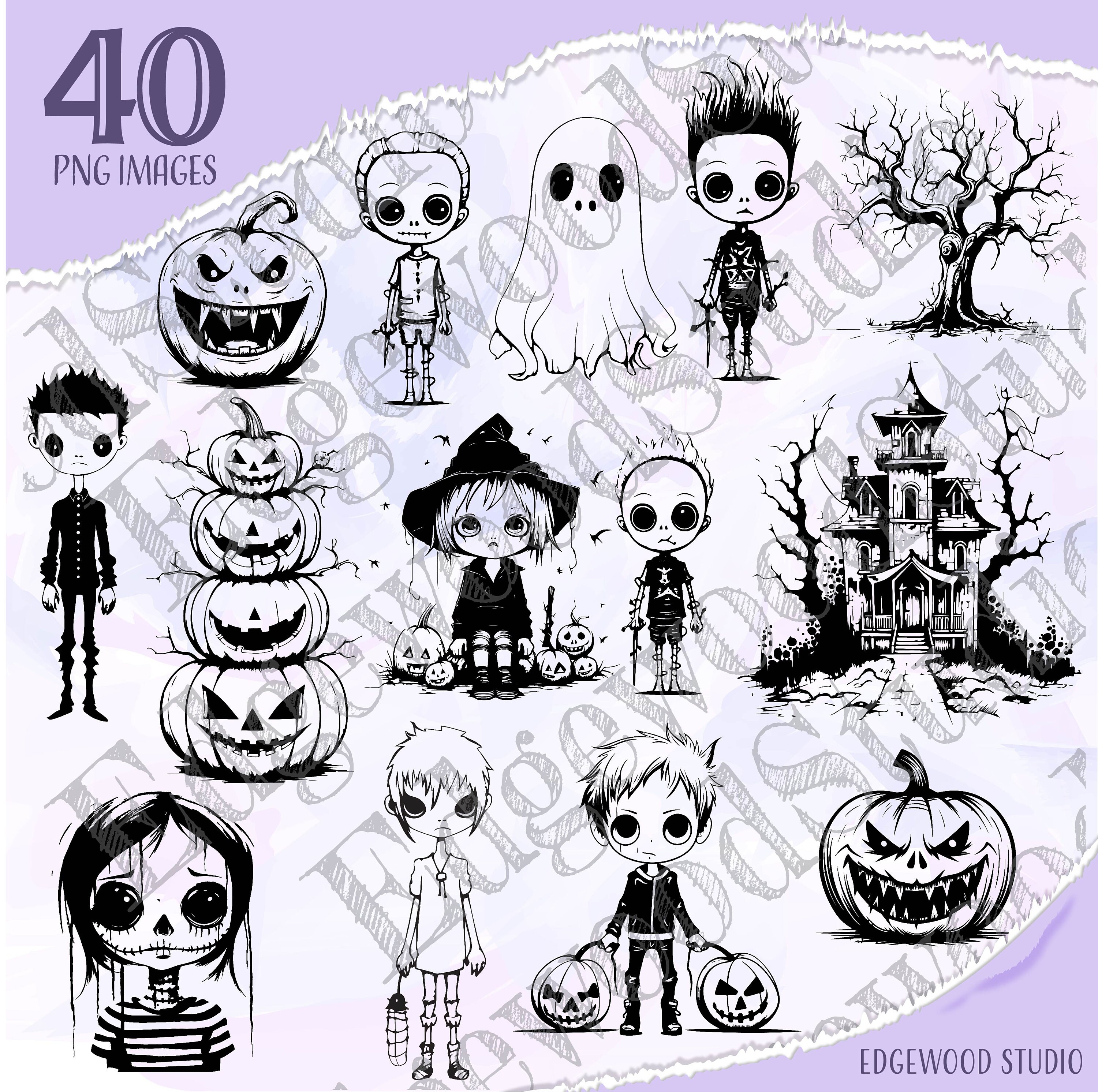 Halloween Clipart, Pumpkin, Ghoul, Ghosts, Skeleton, Witch, Haunted ...