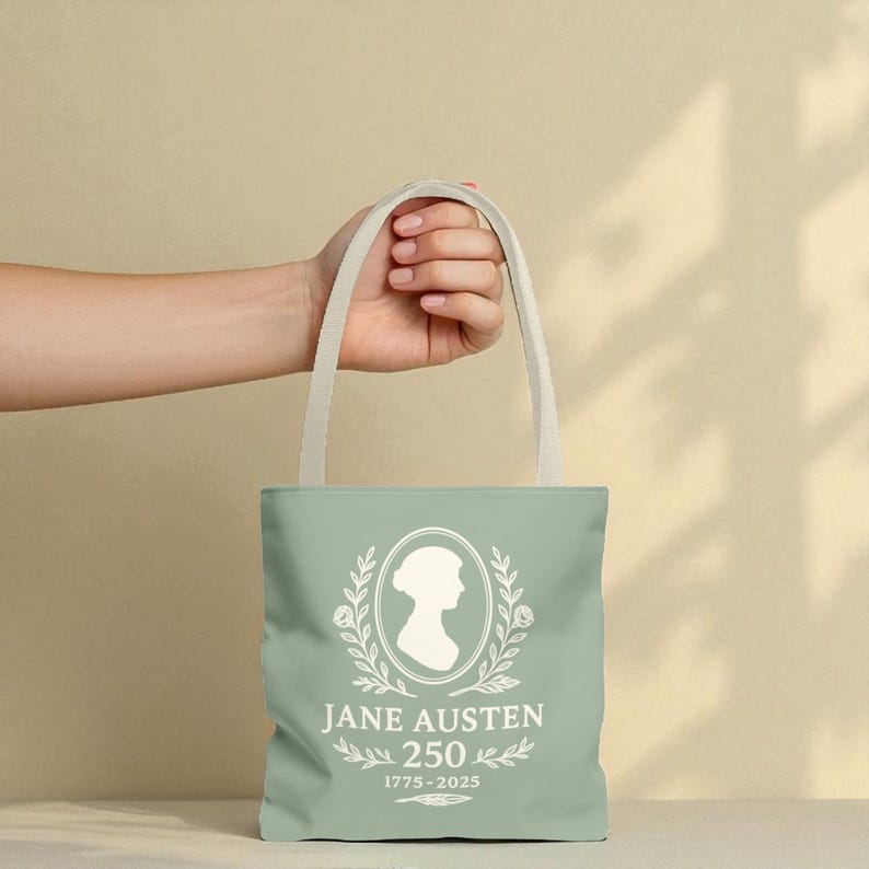 Commemorative 250th Anniversary Jane Austen Canvas Tote Bag Literary ...
