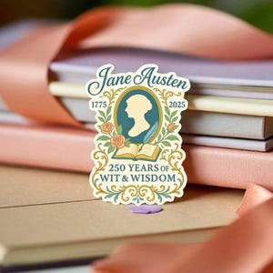 Jane Austen 250th Anniversary Sticker Matte Bookish Sticker Literary ...