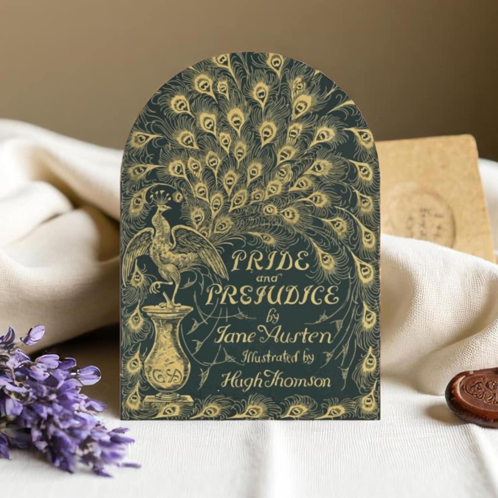 Wood Bookend Gift Bookshelf Decor Pride & Prejudice Arch Bookend Book ...