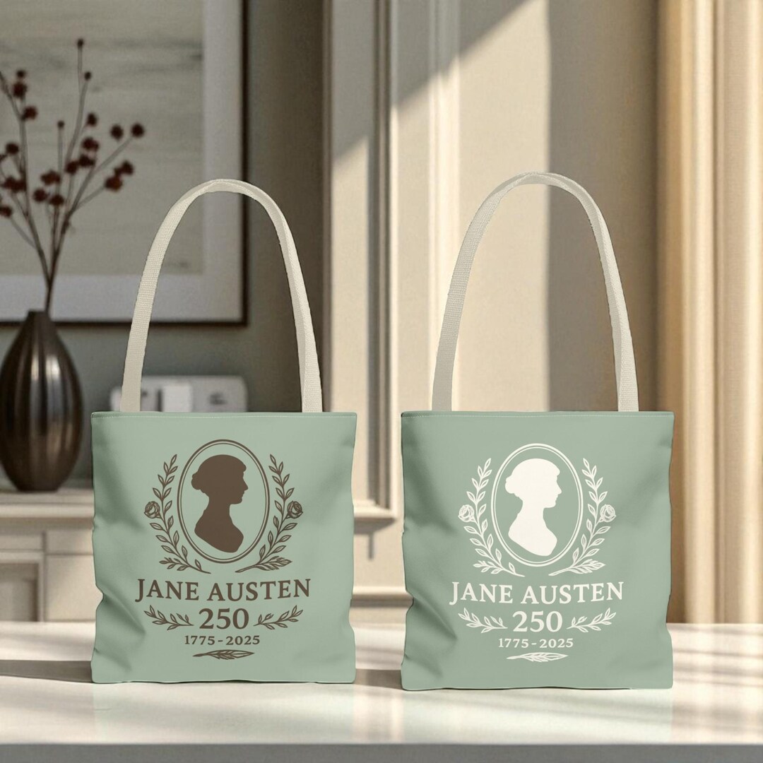 Commemorative 250th Anniversary Jane Austen Canvas Tote Bag Literary ...