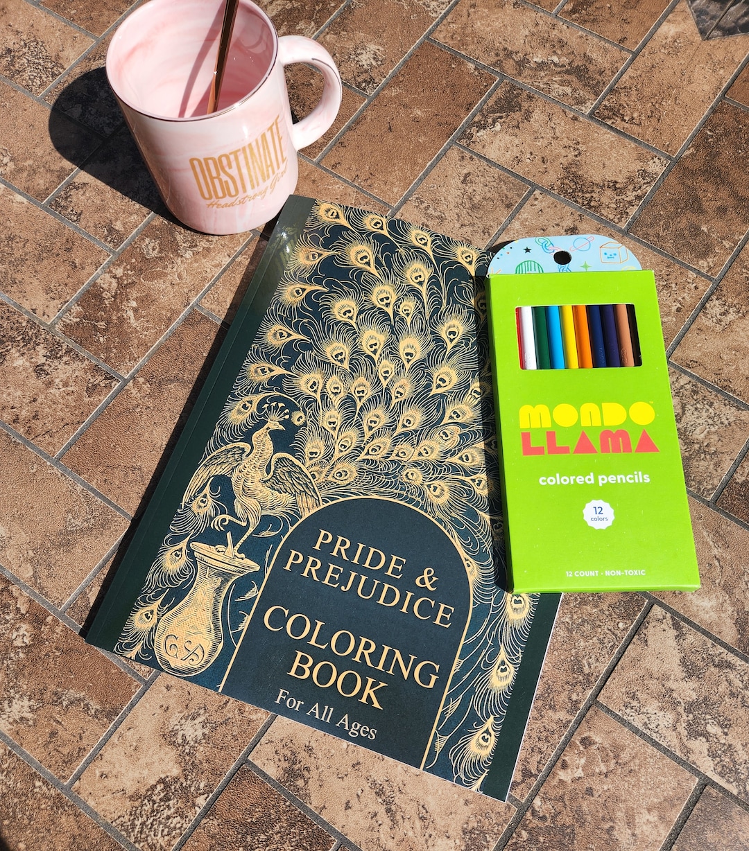 Jane Austen Pride & Prejudice Coloring Book for Adults and Children ...