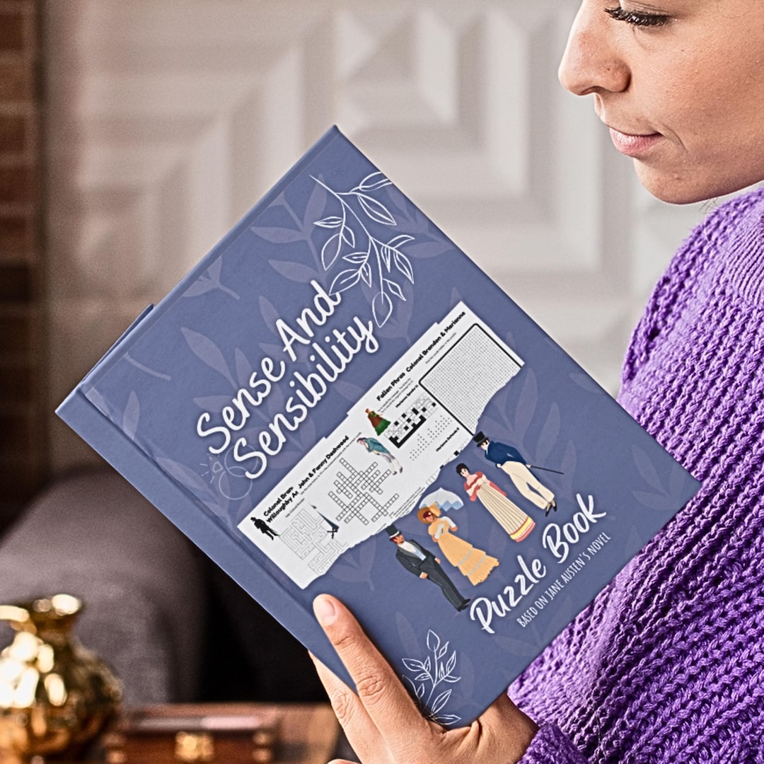 Jane Austen Puzzle Activity Book Lover Word Search Games Sense and ...