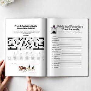 Jane Austen Pride and Prejudice Activity Book Word Search Crossword ...