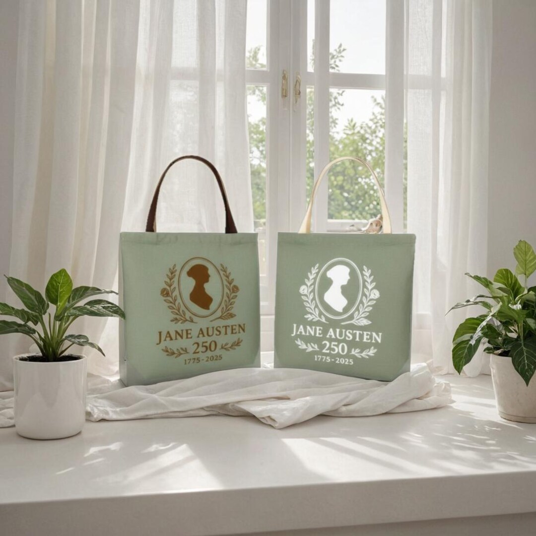 Commemorative 250th Anniversary Jane Austen Canvas Tote Bag Literary ...