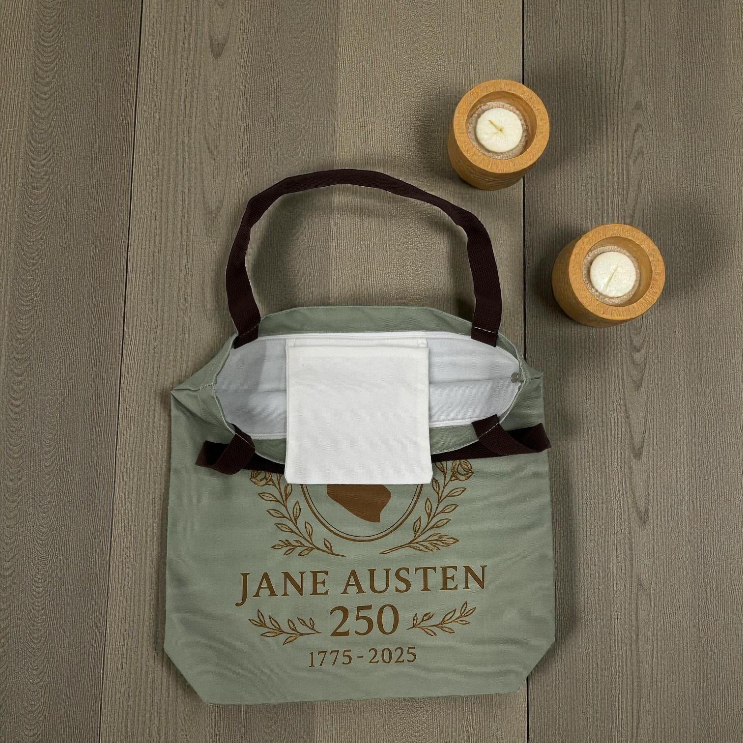 Commemorative 250th Anniversary Jane Austen Canvas Tote Bag Literary ...