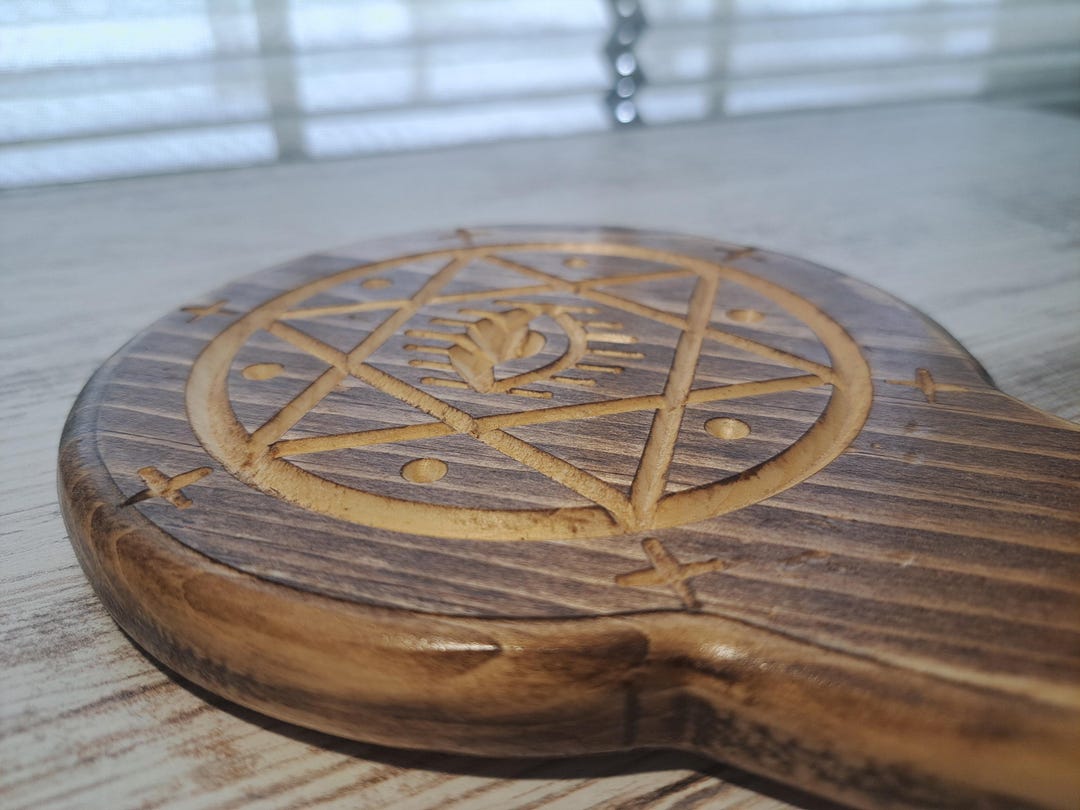 Round Spank Paddle/2 Sided/couples/dom/wicca Paddle/kinky Paddle/bdsm Paddle/all-seeing Eye ...